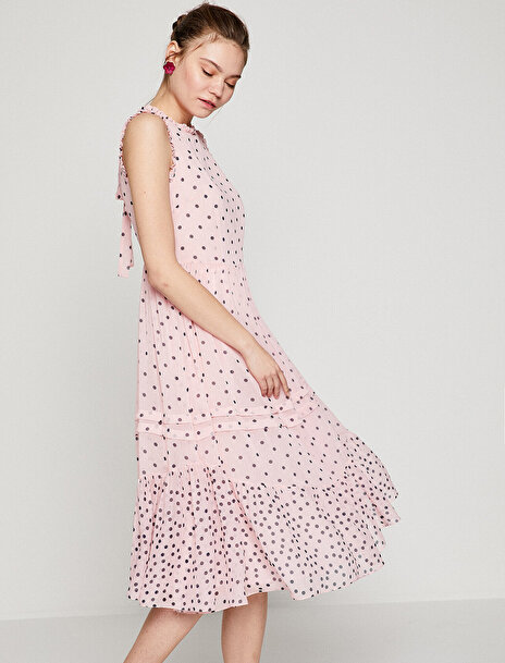 Koton Kadın Puantiye Detaylı Elbise