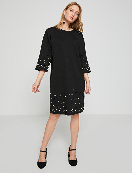 Koton Kadın İnci Detaylı Elbise Koton Kadın İnci Detaylı Elbise