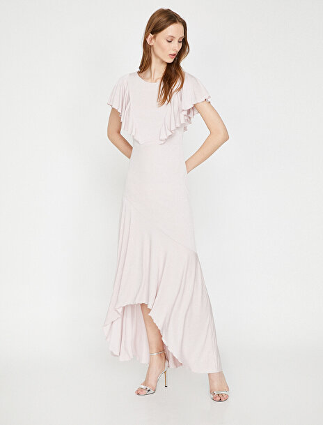 Koton Kadın Fırfır Detaylı Elbise