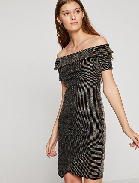 Koton Kadın Omzu Açık Elbise Abiye Koton Kadın Omzu Açık Elbise Abiye