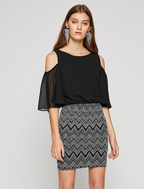 Koton Kadın Omzu Açık Elbise Abiye Koton Kadın Omzu Açık Elbise Abiye