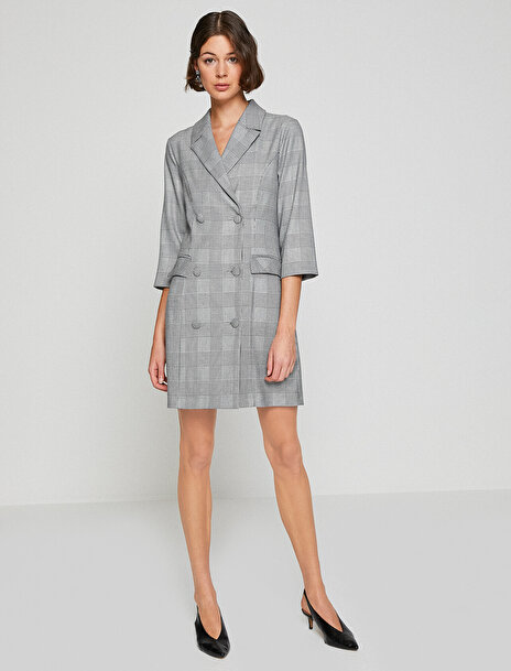 Koton Kadın Kareli Elbise