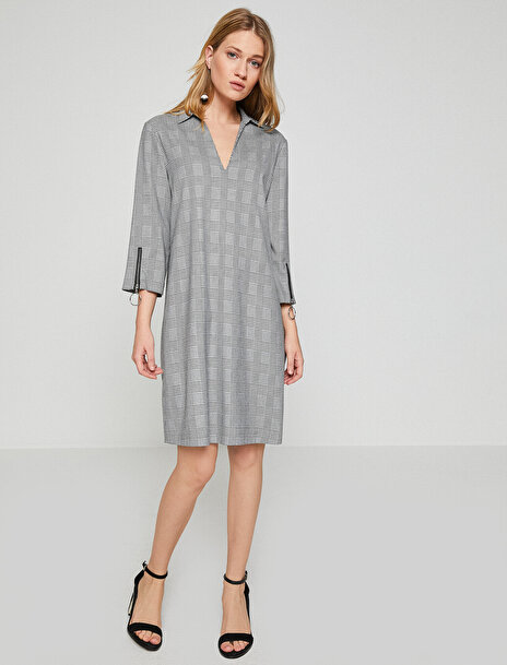 Koton Kadın Kareli Elbise