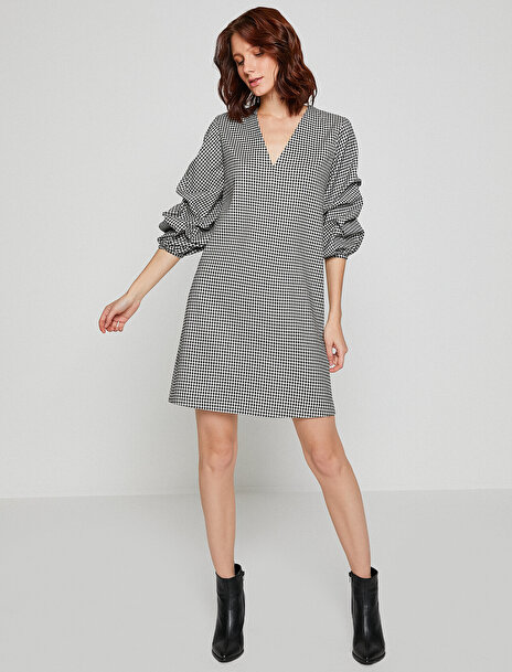 Koton Kadın Kareli Elbise