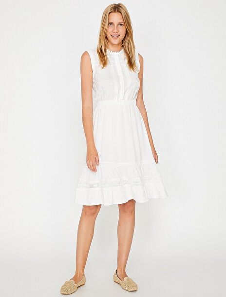 Koton Kadın Dantel Detaylı Ebise