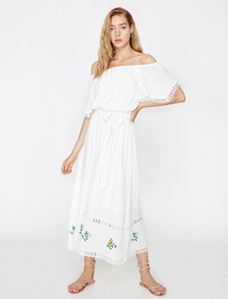 Koton Kadın The Summer White Dress – Beyaz Yaz Elbisesi Koton Kadın The Summer White Dress – Beyaz Yaz Elbisesi