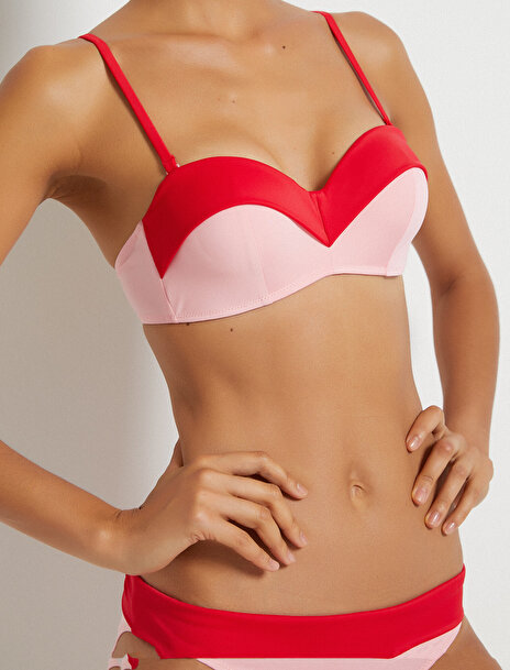 Koton Kadın Renk Bloklu Bikini Üstü Koton Kadın Renk Bloklu Bikini Üstü