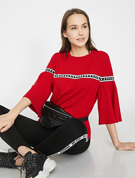 Koton Kadın İnci Detaylı Triko Kazak