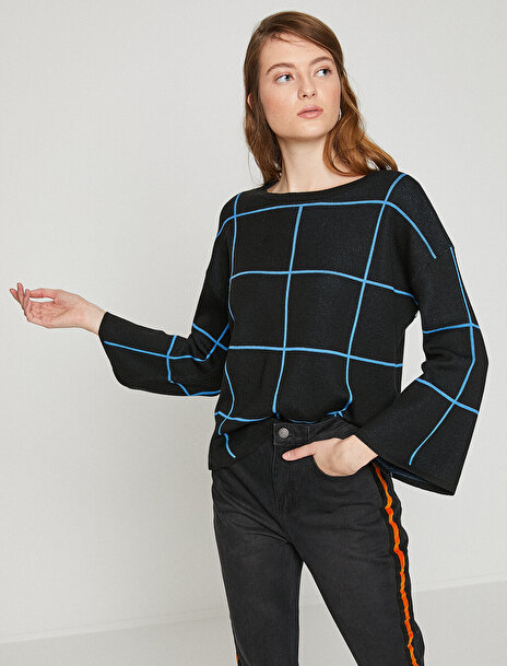 Koton Kadın Kareli Kazak