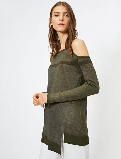 Koton Kadın Omuz Detaylı Triko Kazak