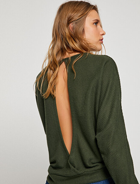 Koton Kadın Sırt Detaylı Kazak