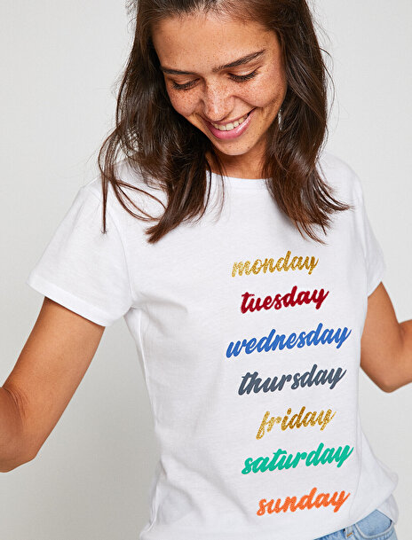 Koton Kadın Yazılı Baskılı T-Shirt