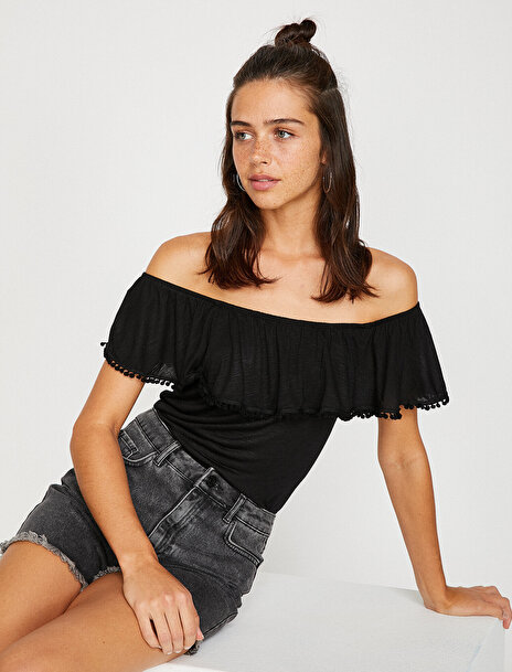 Koton Kadın Omzu Açık T-Shirt