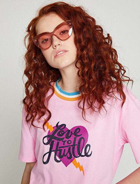 Koton Kadın Yazılı Baskılı T-Shirt