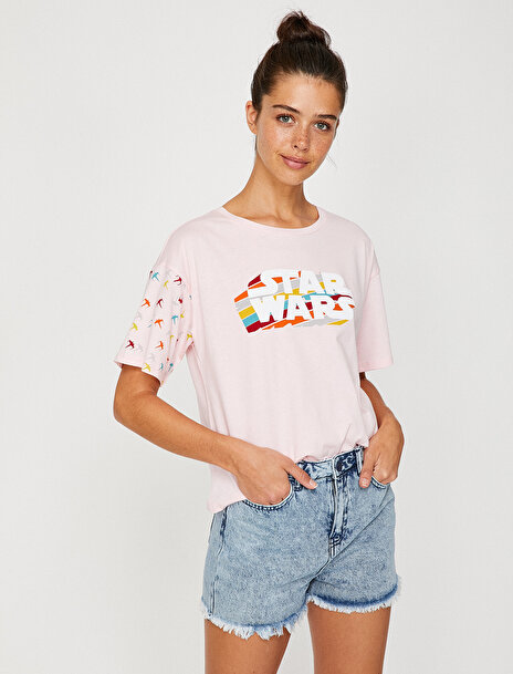 Koton Kadın Star Wars Lisanslı Baskılı T-Shirt Koton Kadın Star Wars Lisanslı Baskılı T-Shirt