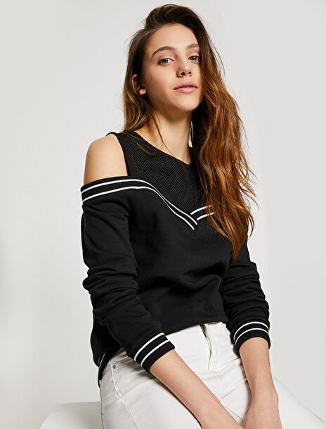 Koton Kadın Omzu Açık Sweatshirt Koton Kadın Omzu Açık Sweatshirt