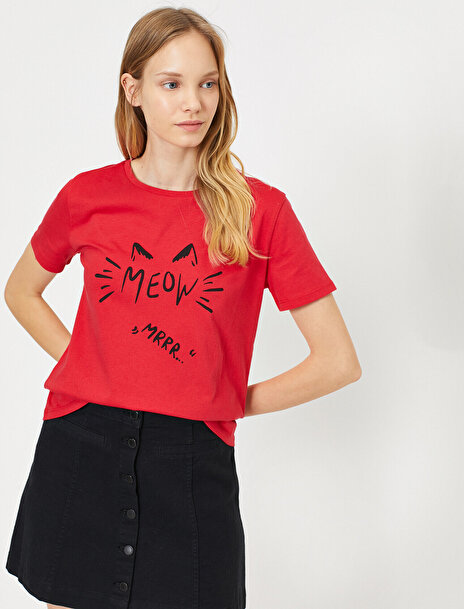 Koton Kadın Yazılı Baskılı T-Shirt
