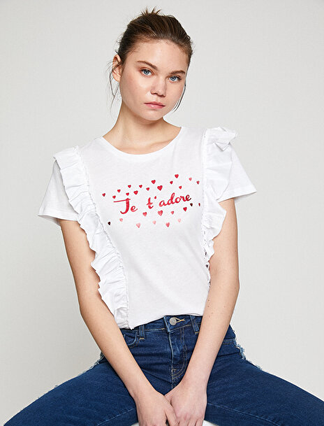 Koton Kadın Yazılı Baskılı T-Shirt