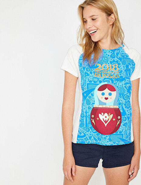Koton Kadın World Cup 2018 Baskılı T-Shirt Koton Kadın World Cup 2018 Baskılı T-Shirt