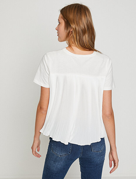 Koton Kadın Pilili T-Shirt