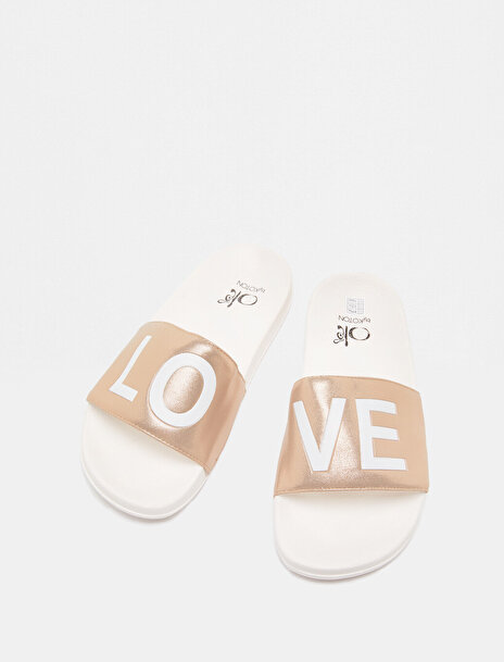 Koton Kadın Yazılı Baskılı Terlik