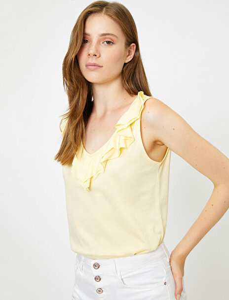 Koton Kadın Fırfır Detaylı Atlet