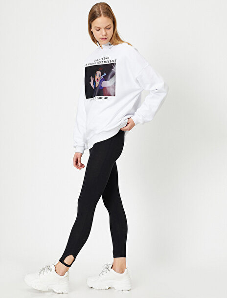 Koton Kadın Paça Detaylı Tayt