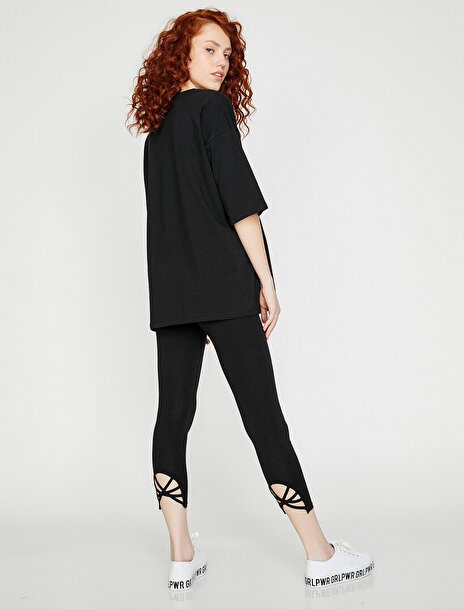 Koton Kadın Paça Detaylı Tayt