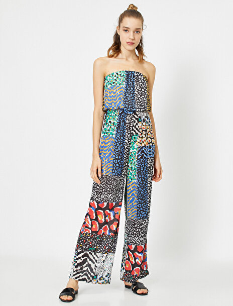 Koton Ole Genç Kız Omuz Detaylı Kolsuz Leopar Desenli Tulum Koton Ole Genç Kız Omuz Detaylı Kolsuz Leopar Desenli Tulum