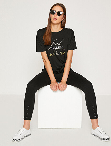 Koton Kadın Paça Detaylı Tayt