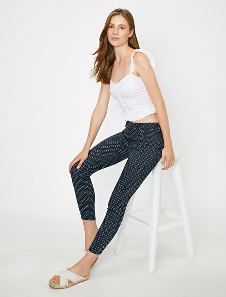 Koton Kadın Puantiyeli Pantolon