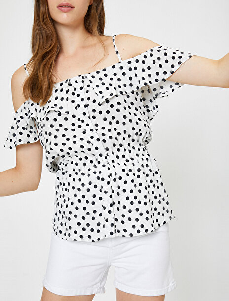 Koton Ole Genç Kız Puantiyeli Bluz
