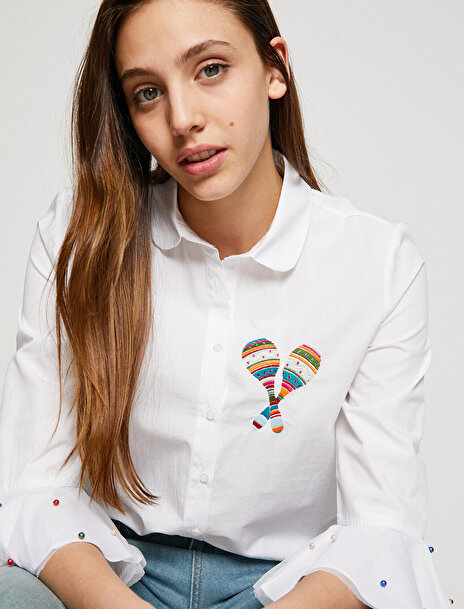 Koton Kadın İşlemeli Gömlek