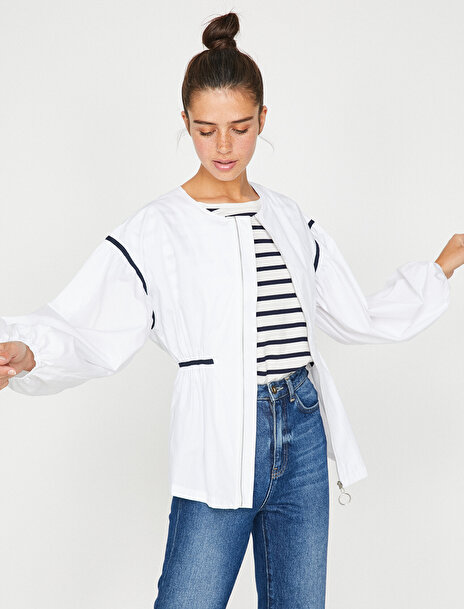 Koton Kadın Zipper Detailed Blouse