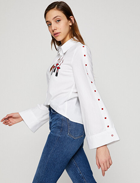 Koton Kadın İşlemeli Gömlek