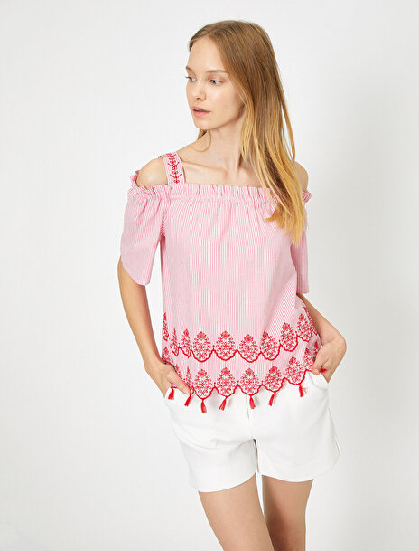 Koton Kadın İşlemeli Bluz