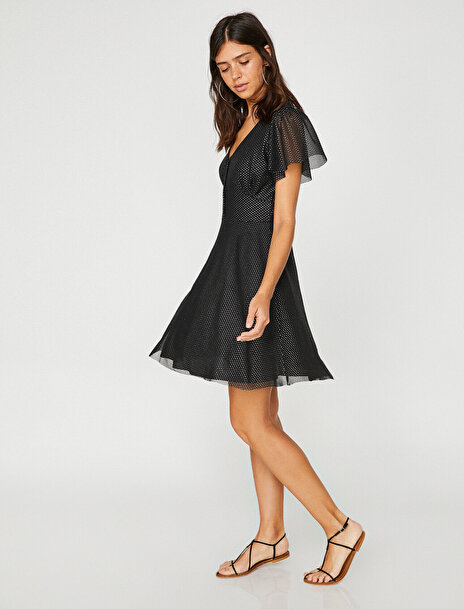 Koton Kadın Puantiye Detaylı Elbise