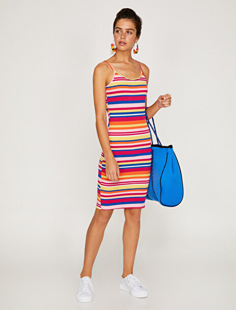 Koton Kadın Renk Bloklu Elbise