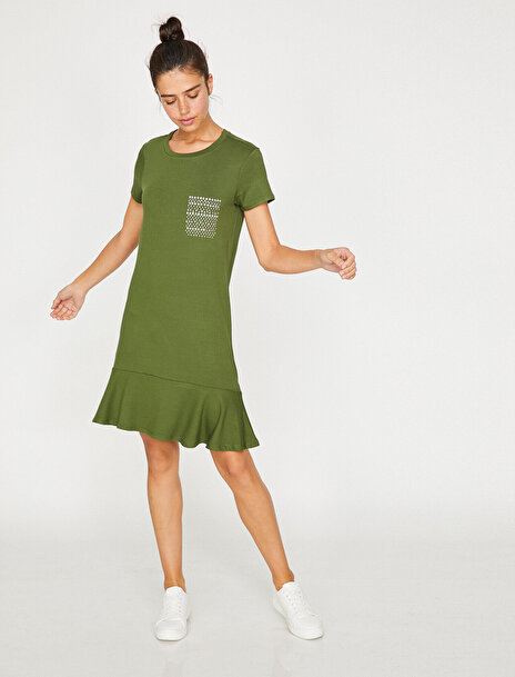 Koton Kadın Zımba Detaylı Elbise