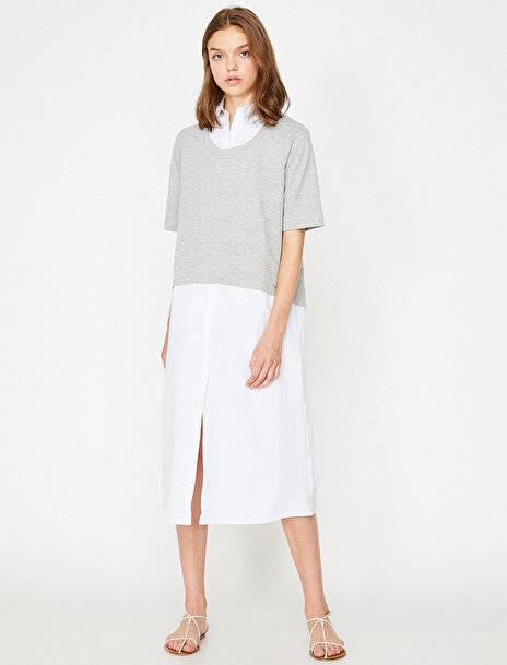 Koton Kadın Düğme Detaylı Ebise