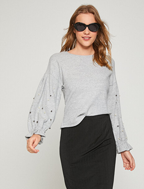 Koton Kadın Boncuk Detaylı Kazak