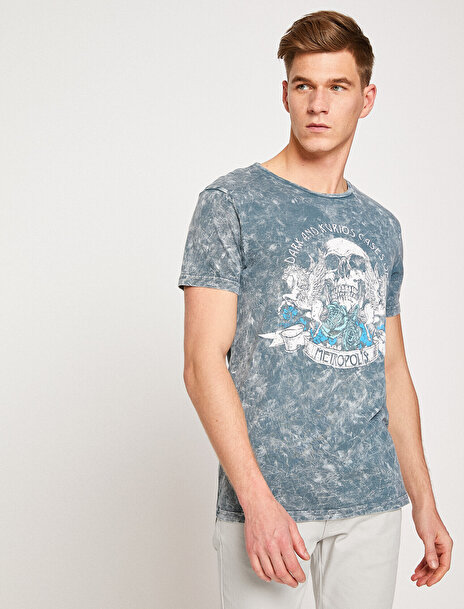 Koton Erkek Kuru Kafa Baskılı T-Shirt