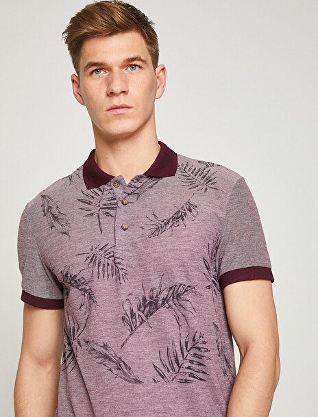 Koton Erkek Polo Yaka Desenli T-Shirt