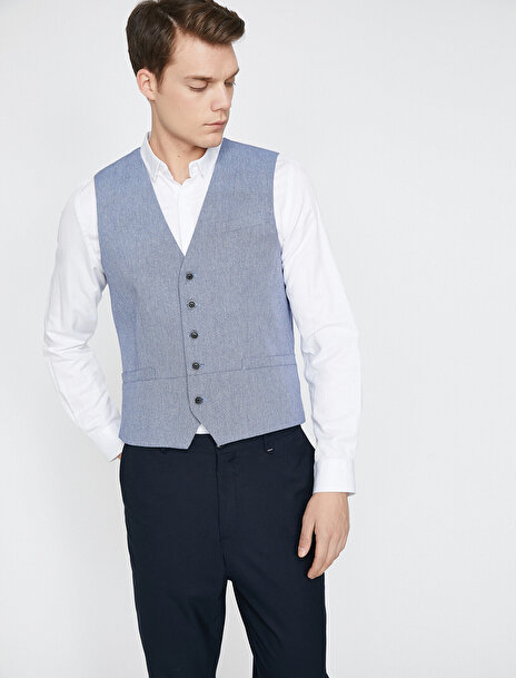 Koton Erkek Desenli Yelek