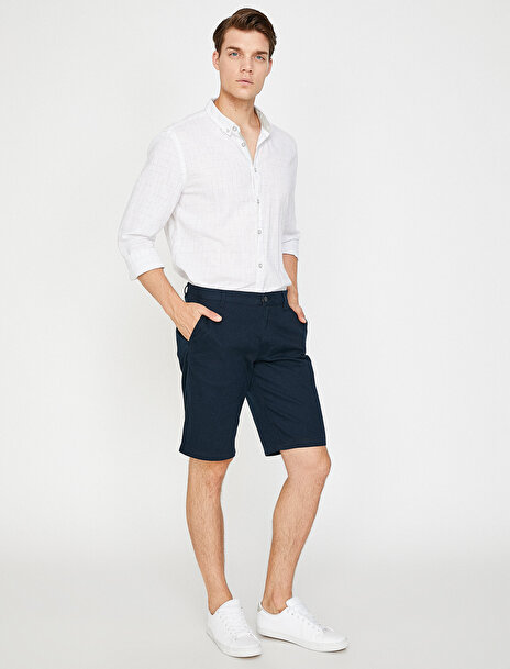 Koton Erkek Cep Detaylı Chino Şort Koton Erkek Cep Detaylı Chino Şort