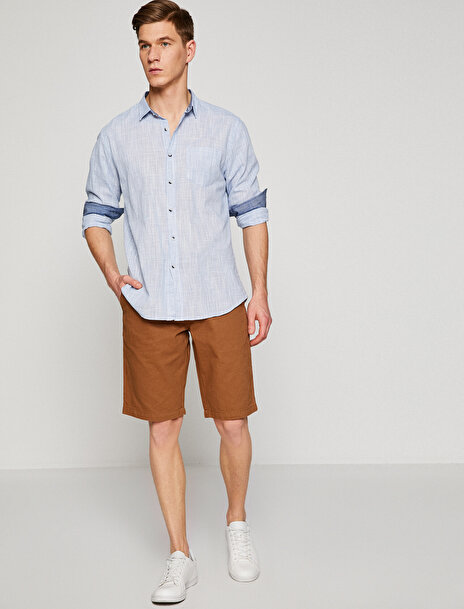 Koton Erkek Cep Detaylı Chino Şort Koton Erkek Cep Detaylı Chino Şort