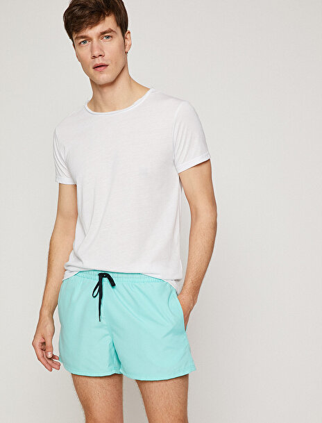 Koton Erkek Beli Bağlamalı Deniz Şortu