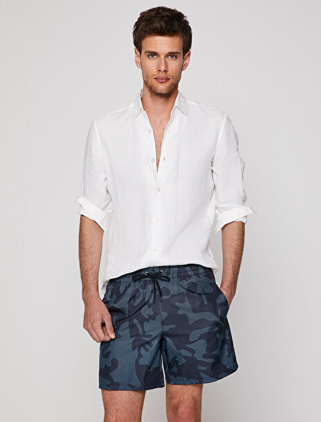 Koton Erkek Kamuflaj Desenli Deniz Şortu Koton Erkek Kamuflaj Desenli Deniz Şortu