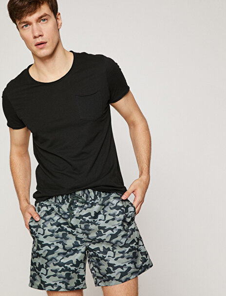 Koton Erkek Kamuflaj Desenli Deniz Şortu Koton Erkek Kamuflaj Desenli Deniz Şortu