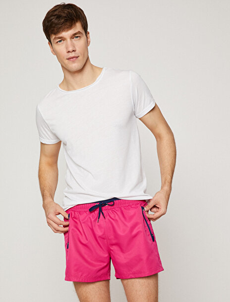 Koton Erkek Beli Bağlamalı Deniz Şortu